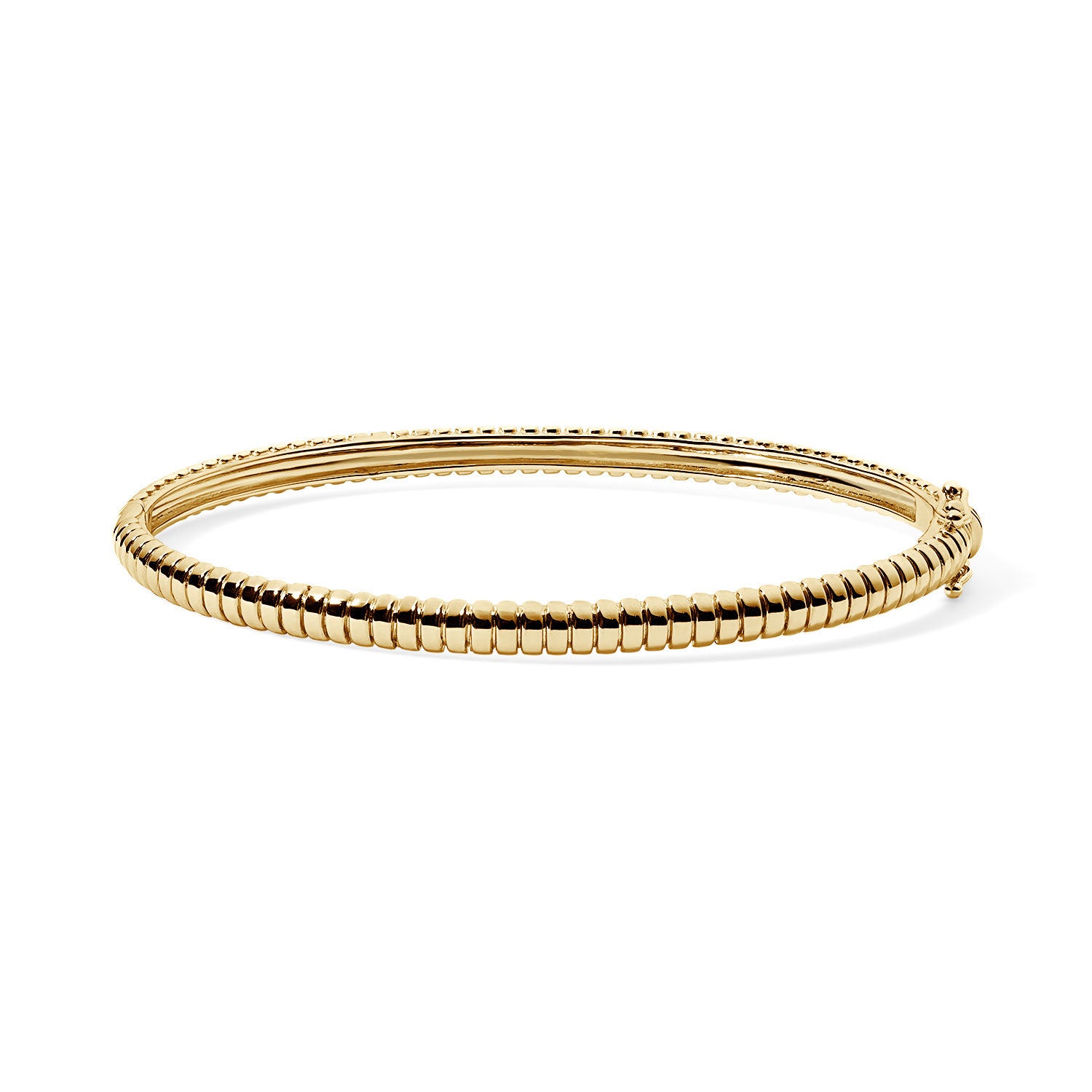 Gold Ridged Bangle