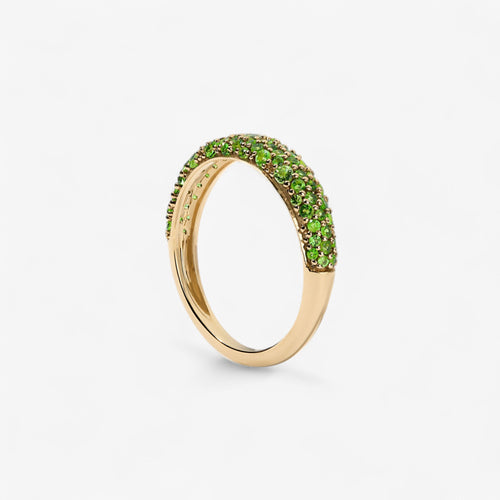 Madison Tsavorite Domed Stack Ring | Stephanie Gottlieb