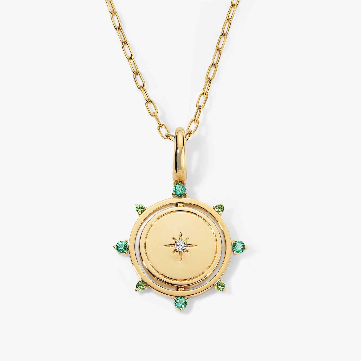 Emerald Gold Spinner Charm | Stephanie Gottlieb | Stephanie Gottlieb