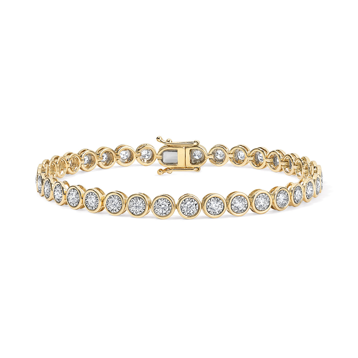 Straight Line Illusion Tennis Bracelet