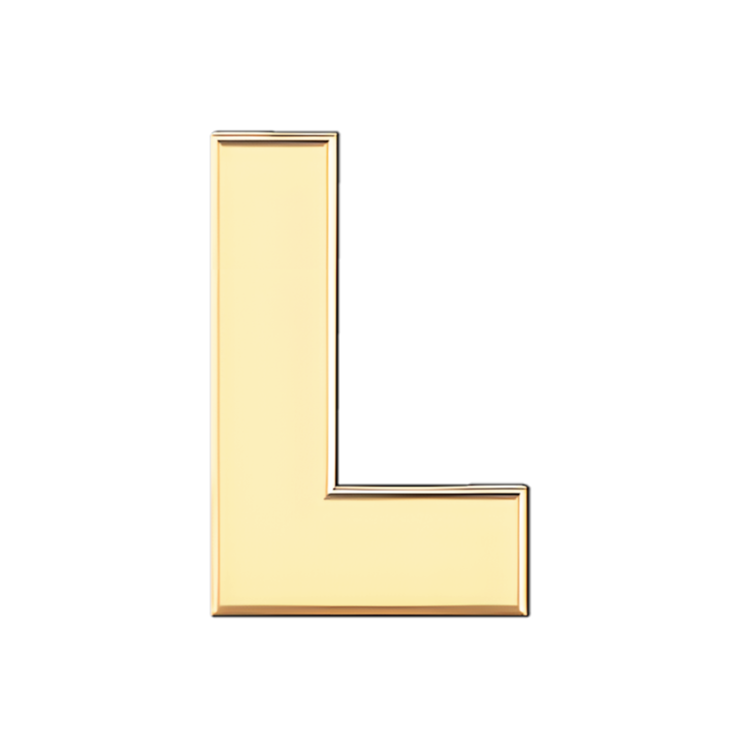 Solid Letter L Slider Necklace Charm | Stephanie Gottlieb