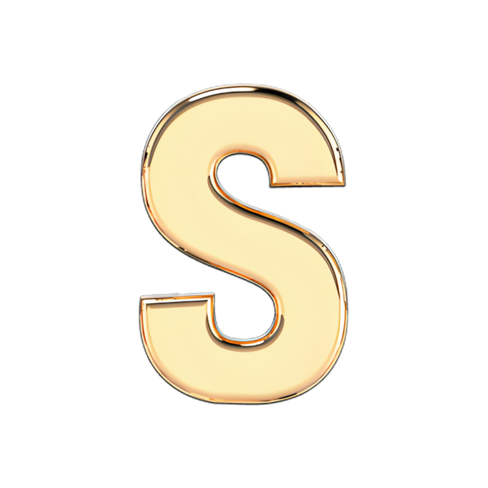 Solid Letter S Slider Necklace Charm | Stephanie Gottlieb