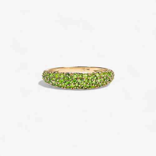 Madison Tsavorite Domed Stack Ring | Stephanie Gottlieb