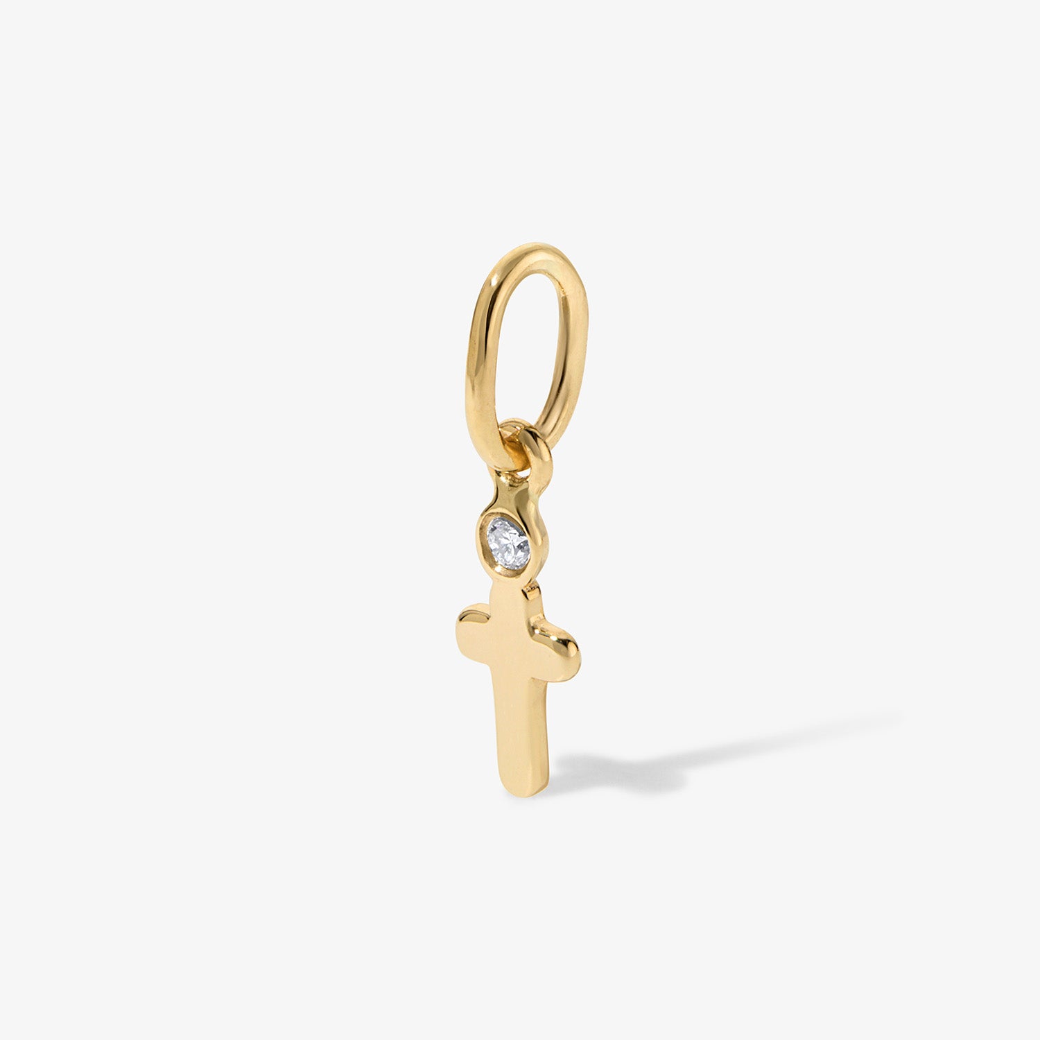 Baby Bubble Cross Diamond Charm | Stephanie Gottlieb