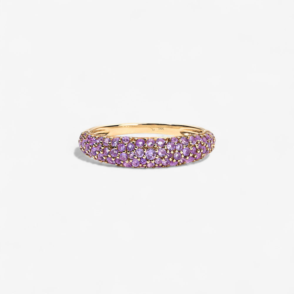 Madison Amethyst Domed Stack Ring | Stephanie Gottlieb