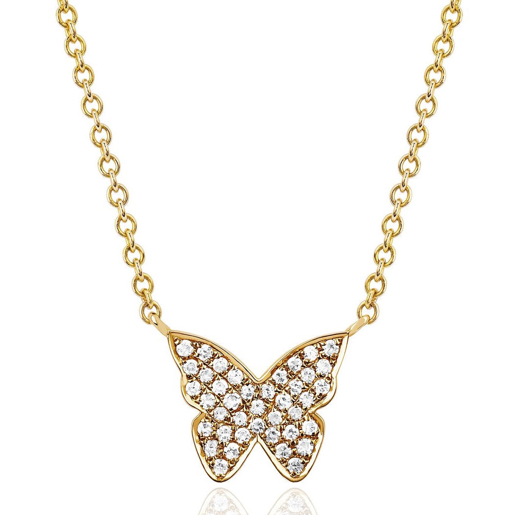 Diamond Butterfly Necklace
