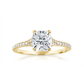 Tapered Pave Engagement Ring