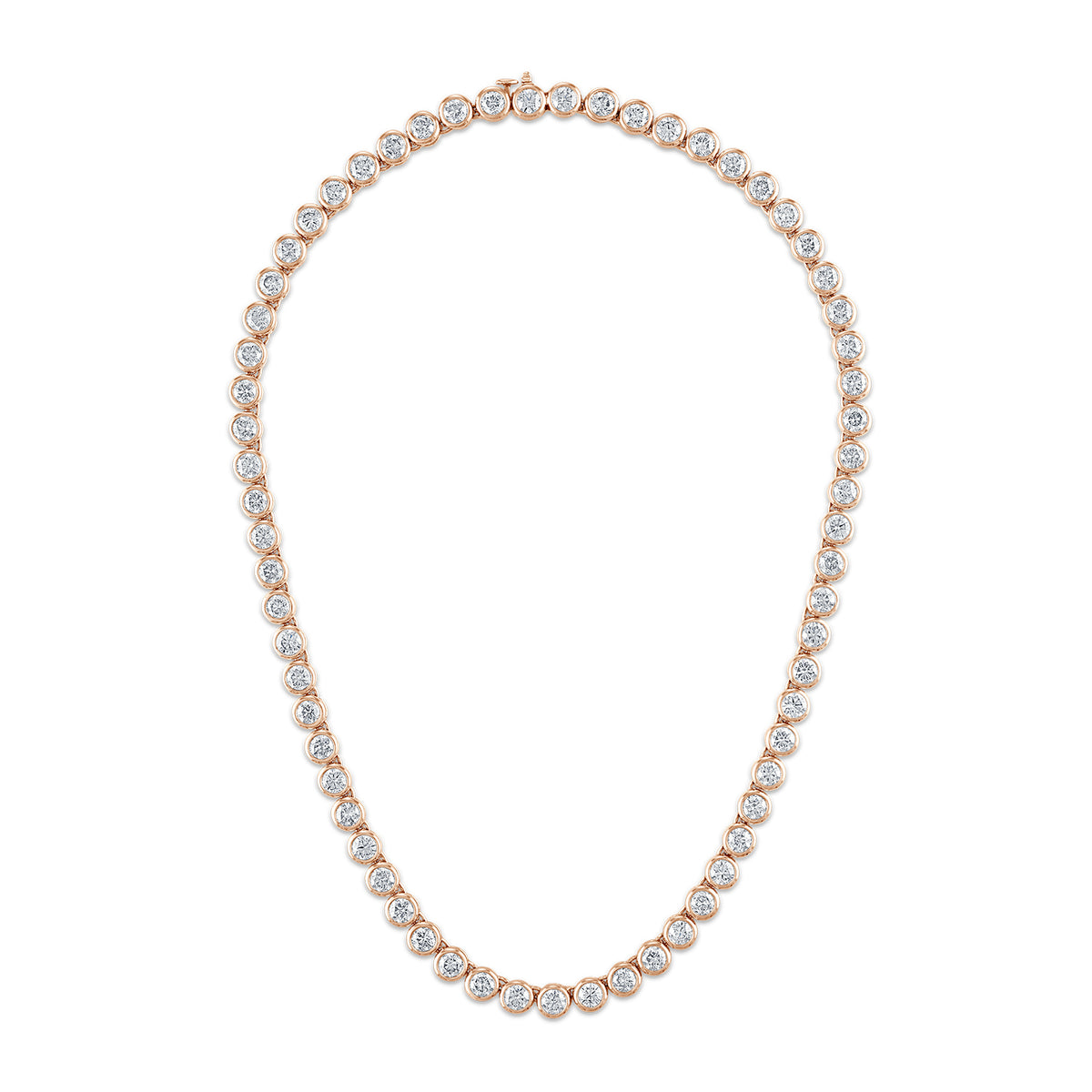 Bezel Set Round Diamond Necklace