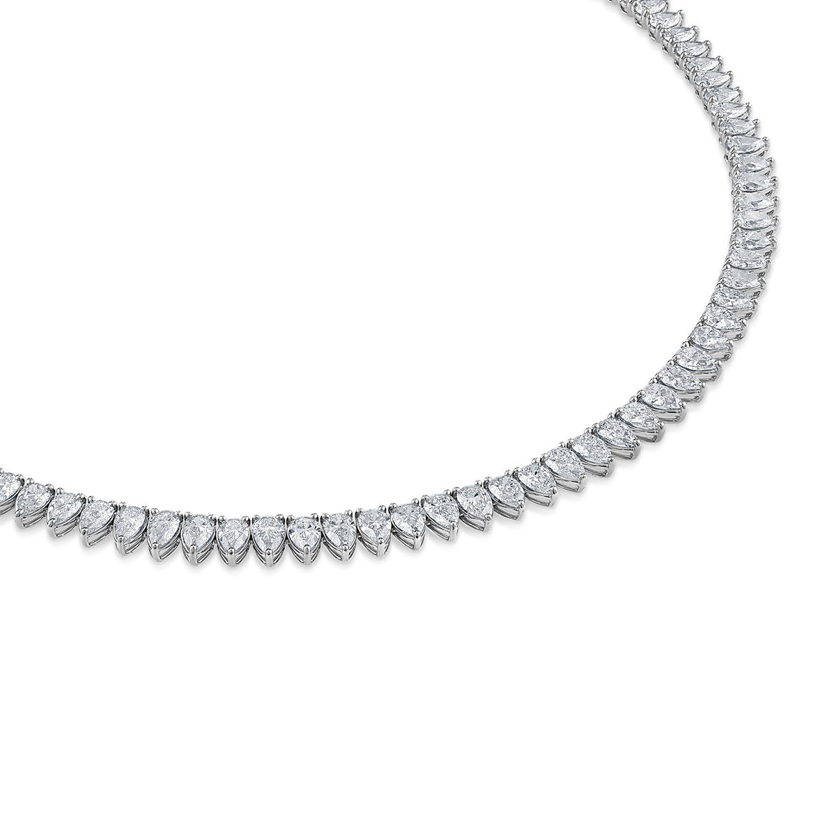 Pear Shape Diamond Riviera Necklace